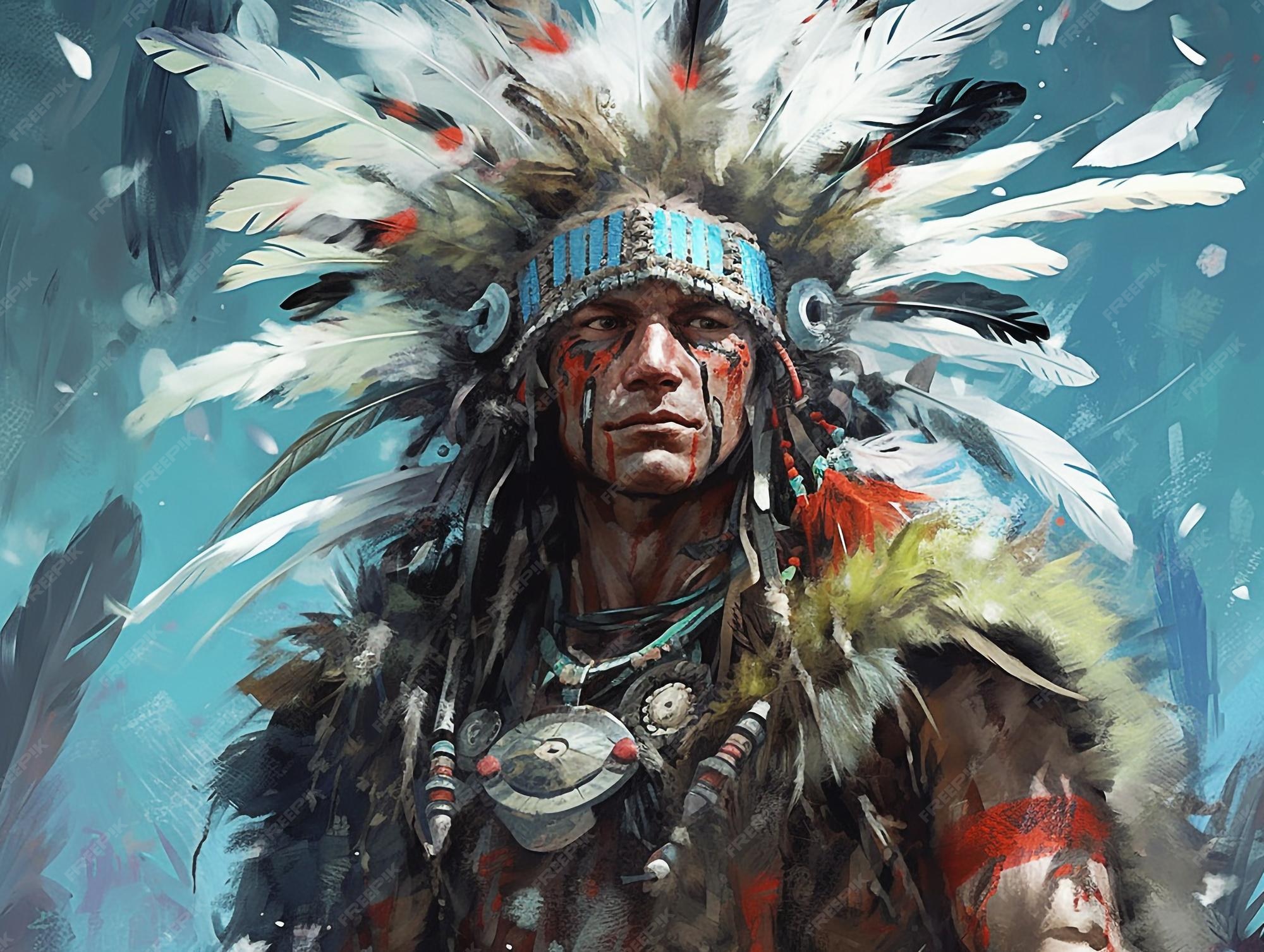 Premium AI Image | Indian Tribe Man Native American Portrait AI Generated Premium AI Image | Indian Tribe Man Native American Portrait AI Generated