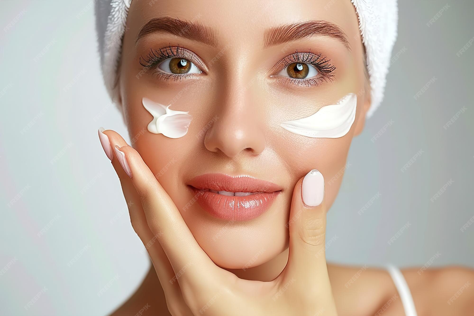 Premium Photo An Individual Applying Soothing Cream To Alleviate Discomfort Caused By A Red