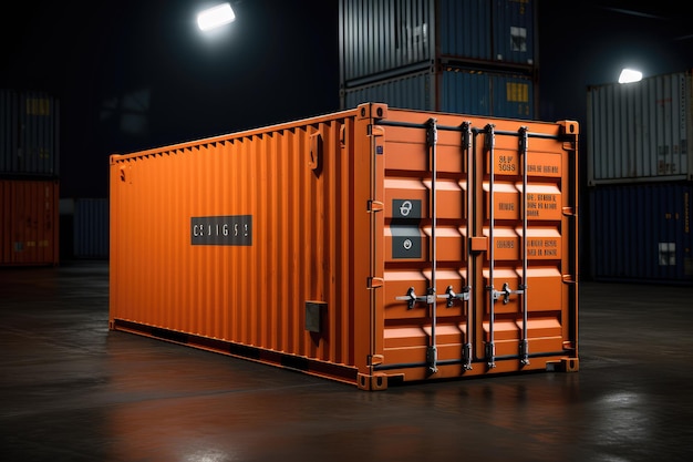 Premium AI Image | industrial container cargo Premium AI Image | industrial container cargo