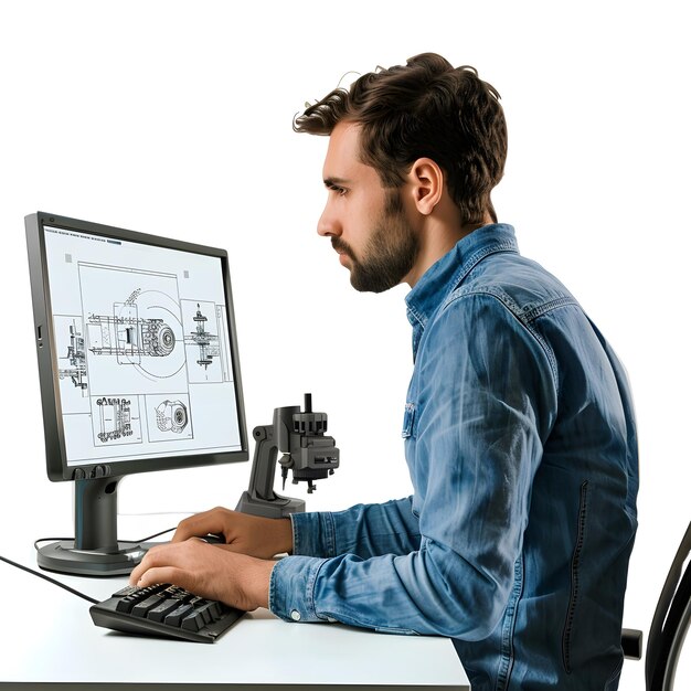 Industrial engineer working on cad system professional engineer ... Industrial engineer working on cad system professional engineer ...