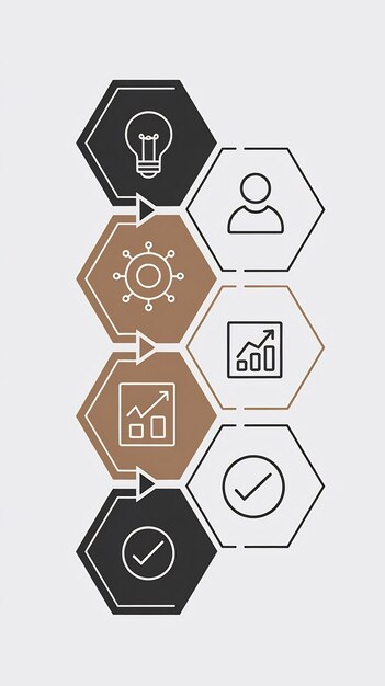 Infographic template with 4 hexagons with line icons process chart ... Infographic template with 4 hexagons with line icons process chart ...
