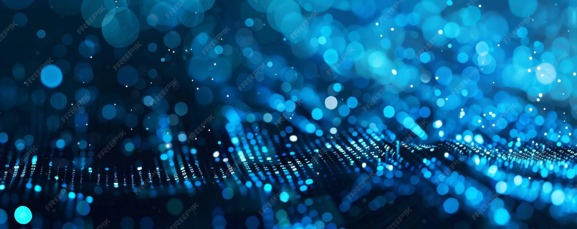 Premium Photo | Information technology and blue digital binary data network with coding and ...