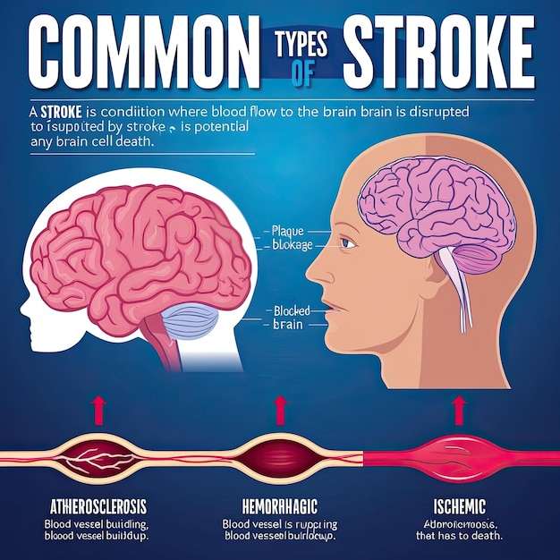 Informative Poster on Common Types of Stroke | Premium AI-generated image Informative Poster on Common Types of Stroke | Premium AI-generated image