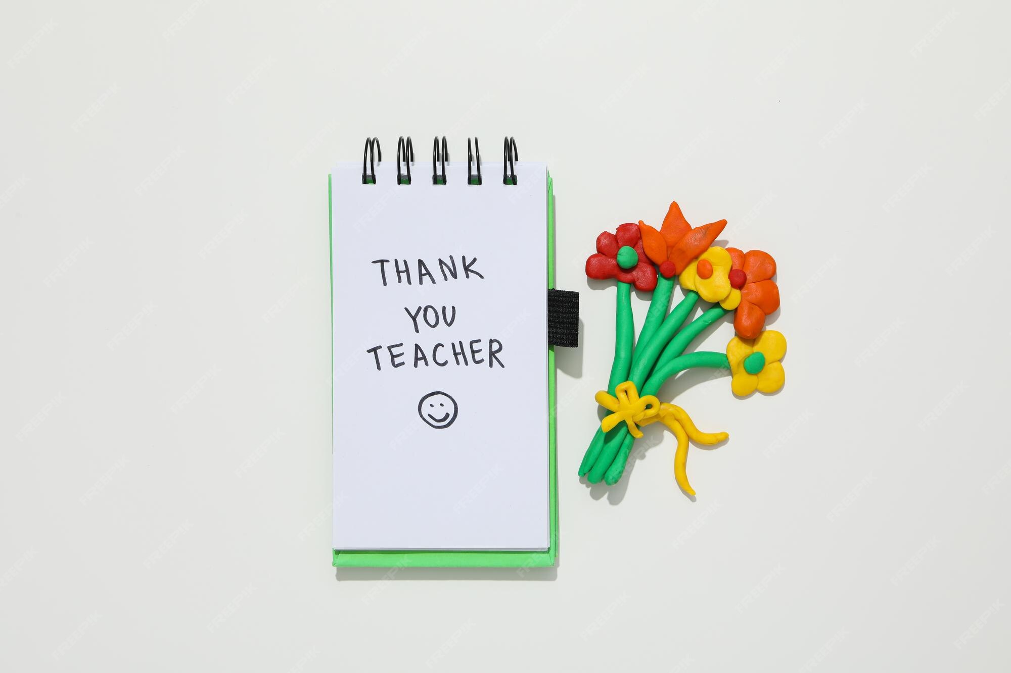 Premium Photo | The inscription in the notebook Thank you teacher with ... Premium Photo | The inscription in the notebook Thank you teacher with ...