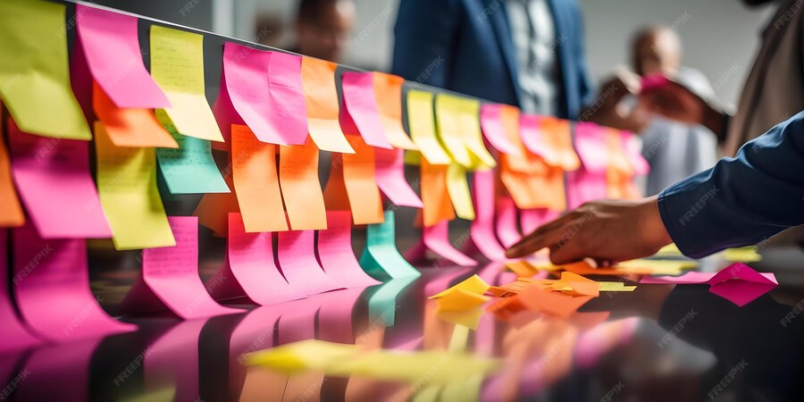 Premium Photo | Instructing a group on Scrum Agile principles using ...