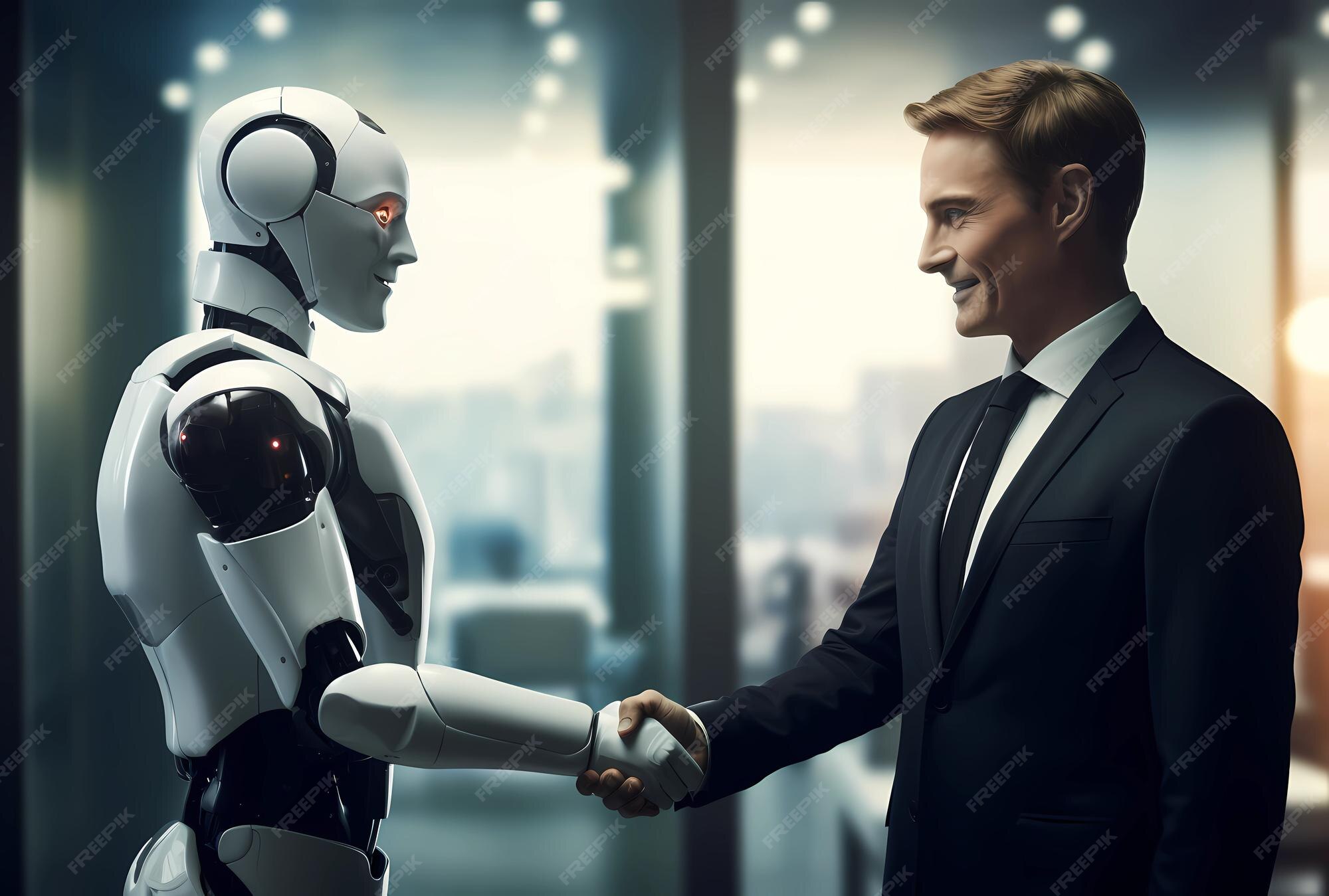 Premium Photo | Integration of artificial intelligence into human life Premium Photo | Integration of artificial intelligence into human life