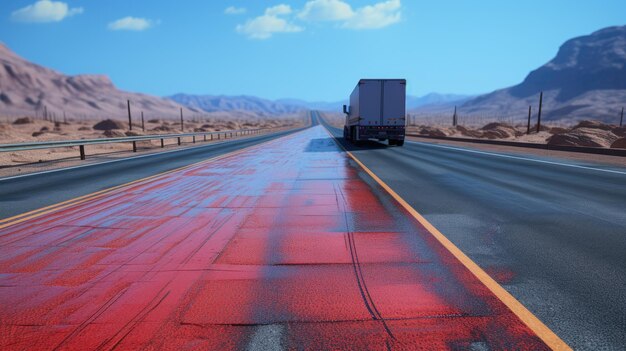Intelligent Road Surface Condition Monitoring Solid Color Background