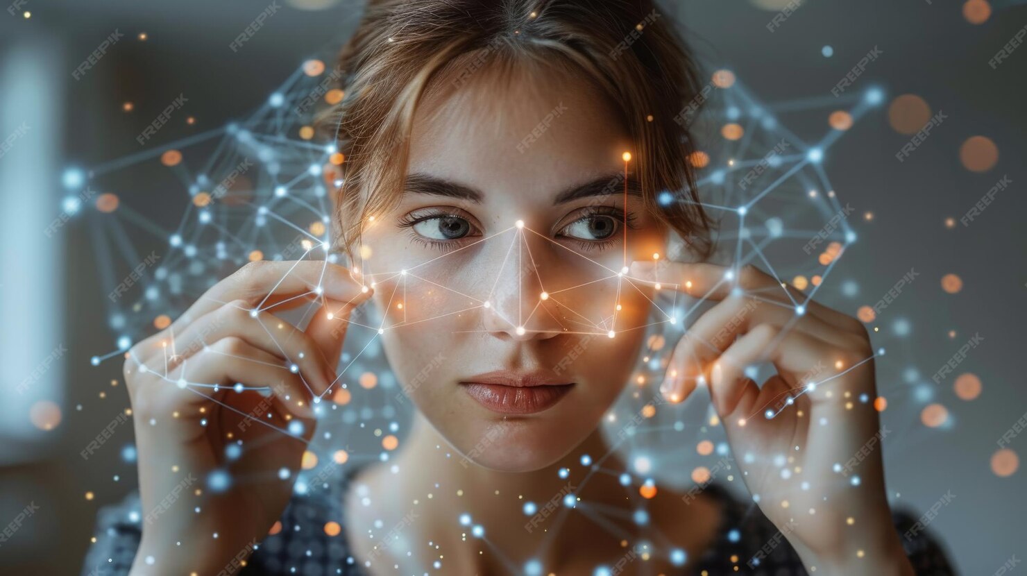 Premium Photo | Interaction with AI artificial intelligence virtual ...