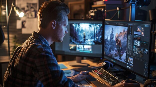 Premium Photo | Interactive Media Designer Creating Engaging Content Premium Photo | Interactive Media Designer Creating Engaging Content