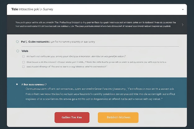 Premium Photo | Interactive Poll or Survey Premium Photo | Interactive Poll or Survey