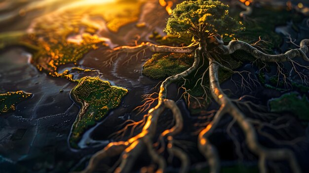Interconnected Tree Root Pathways Illustrating Global Knowledge and ... Interconnected Tree Root Pathways Illustrating Global Knowledge and ...