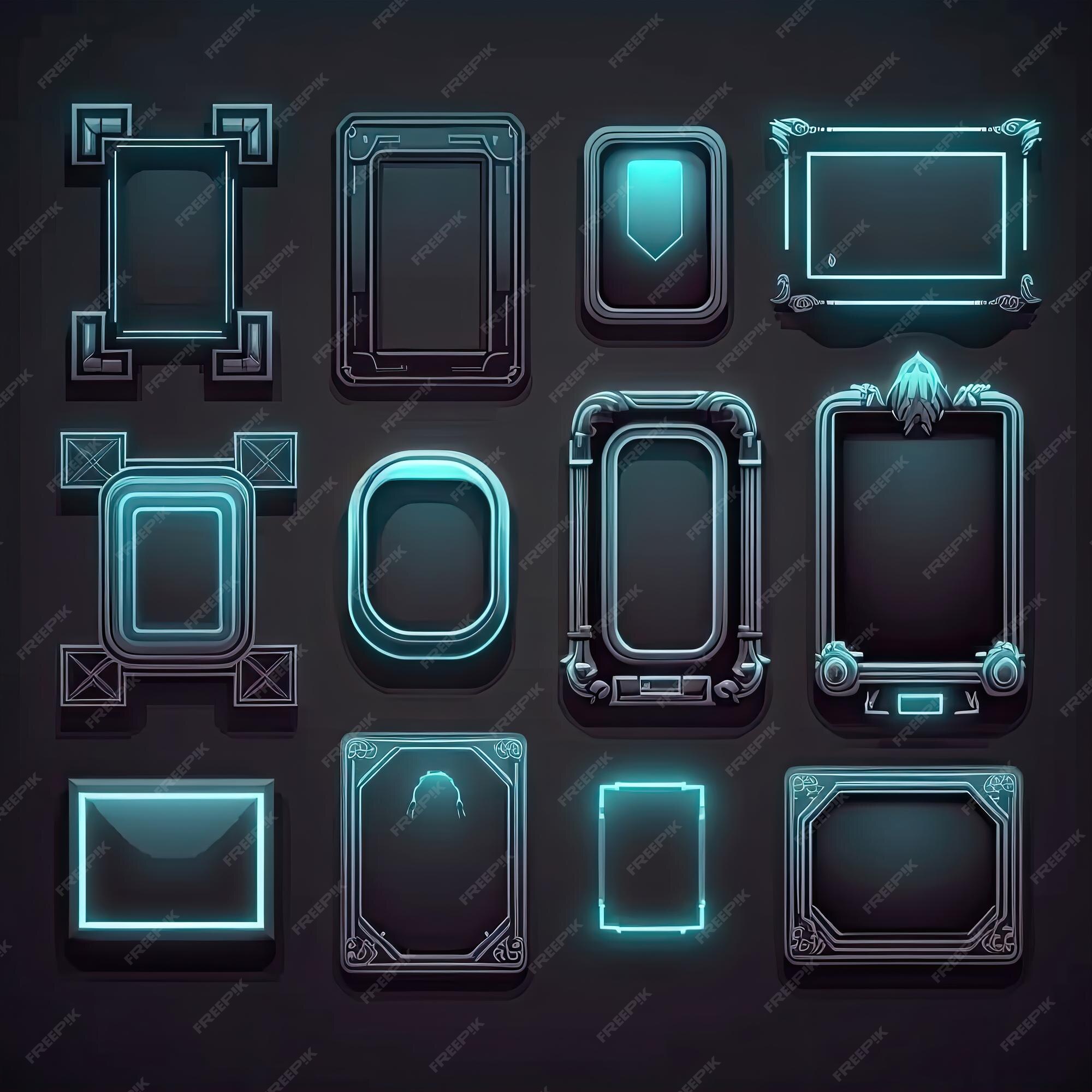 Interface Rectangle Frame Game Ai Generated Background Gui Button