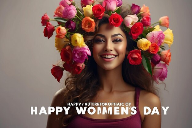 Premium Photo | International Womens Dayillustration happy smiling ... Premium Photo | International Womens Dayillustration happy smiling ...