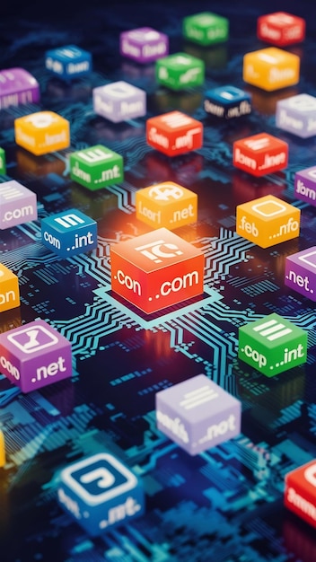 Internet domain names | Premium AI-generated image Internet domain names | Premium AI-generated image