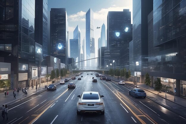 Premium Photo | Internet of things concept in the city Premium Photo | Internet of things concept in the city