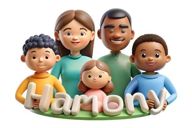 Interracial Family Harmony Circle in Vector Illustration for Wellness ... Interracial Family Harmony Circle in Vector Illustration for Wellness ...