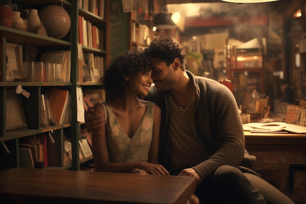 Premium Photo Intimate Scene Of A Mixedrace Couple Sharing A Qui 00397 03
