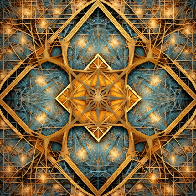 Premium AI Image | Intricate Geometric Lattice Premium AI Image | Intricate Geometric Lattice