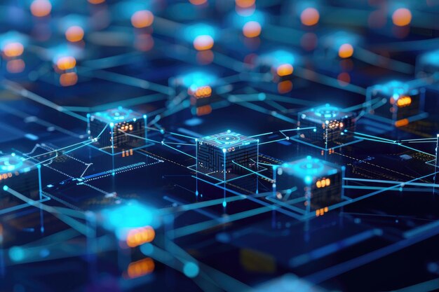 An Intricate Network Of Interlinked Cubes Forms A Mesmerizing Abstract Pattern An Interconnected