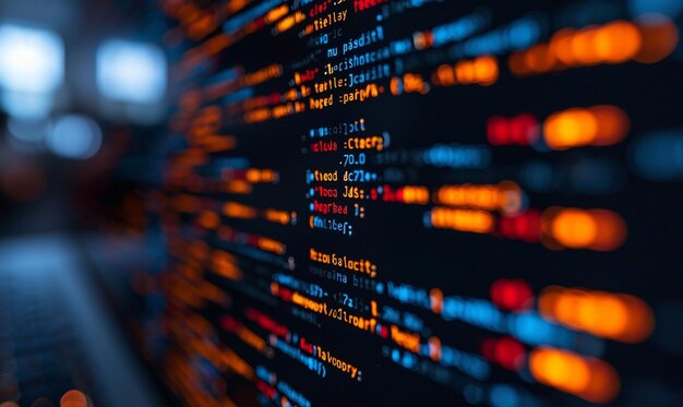 Premium Photo | Intricate patterns of code on a programmers screen ... Premium Photo | Intricate patterns of code on a programmers screen ...