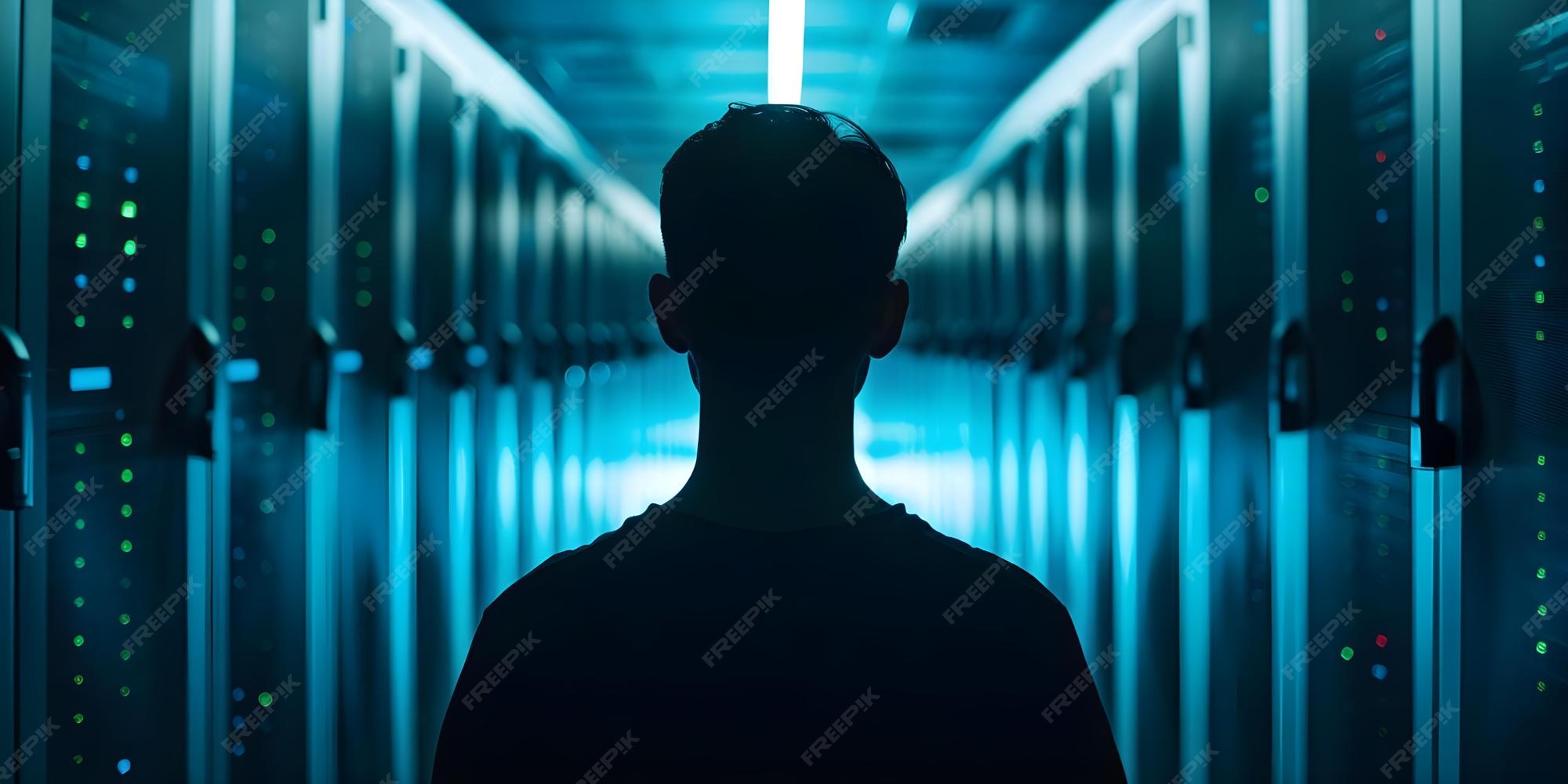 Premium Photo | Intrusion Alert Hacker Silhouette Detected Among ...