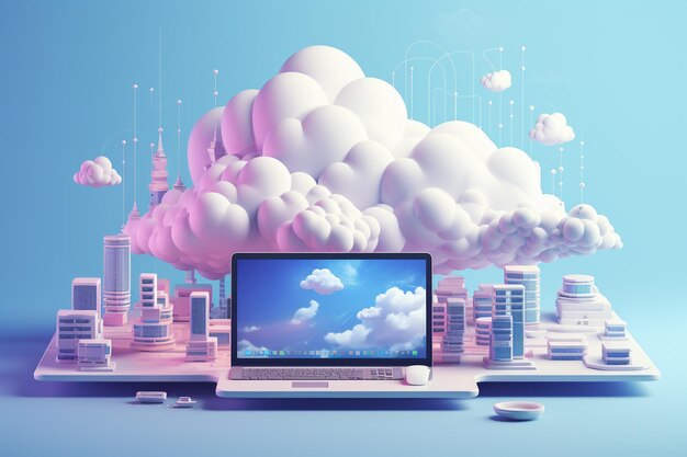 Premium AI Image | IoT 3D Cloud Computing Hosting Technology with ... Premium AI Image | IoT 3D Cloud Computing Hosting Technology with ...