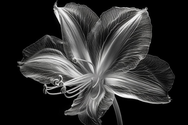 Premium AI Image | Isolated Xray of an Amaryllis Flower Premium AI Image | Isolated Xray of an Amaryllis Flower