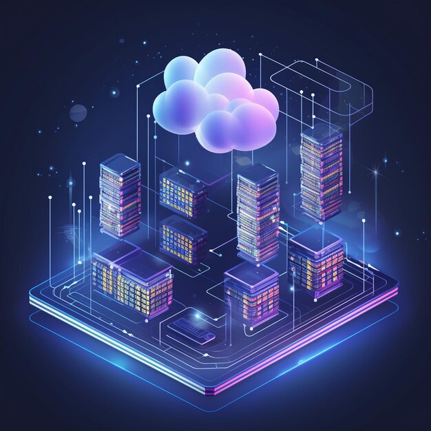 Premium Photo | Isometric cloud computing concept represented Premium Photo | Isometric cloud computing concept represented
