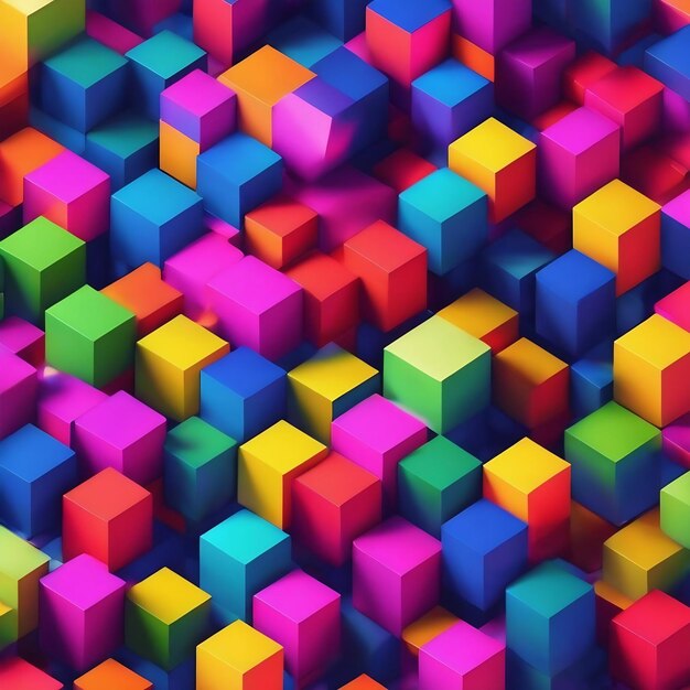 Premium AI Image | Isometric cube multicolored and noise texture ... Premium AI Image | Isometric cube multicolored and noise texture ...