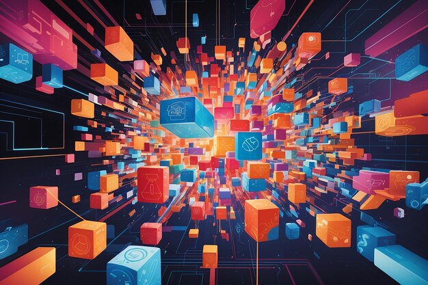 Premium Photo | Isometric design concept virtual reality and augmented reality software ...