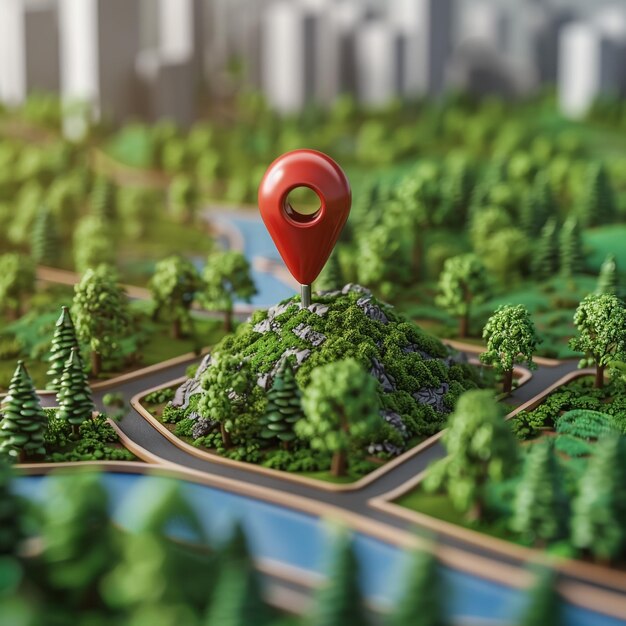 Isometric map with location pointer | Premium AI-generated image Isometric map with location pointer | Premium AI-generated image