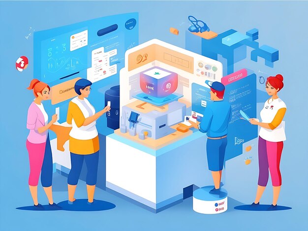 Premium AI Image | Isometric promotion Mobile Phone in social networks ... Premium AI Image | Isometric promotion Mobile Phone in social networks ...