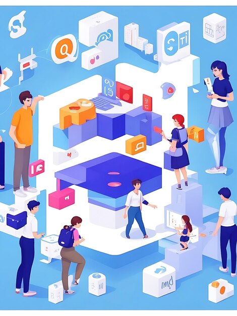 Premium AI Image | Isometric promotion Mobile Phone in social networks ... Premium AI Image | Isometric promotion Mobile Phone in social networks ...