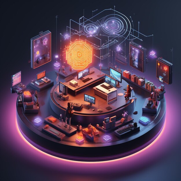 Premium AI Image | Isometric Virtual Private Networks Premium AI Image | Isometric Virtual Private Networks