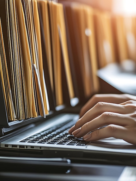 IT Consultant Setting Up Document Management System in Office | Premium ... IT Consultant Setting Up Document Management System in Office | Premium ...