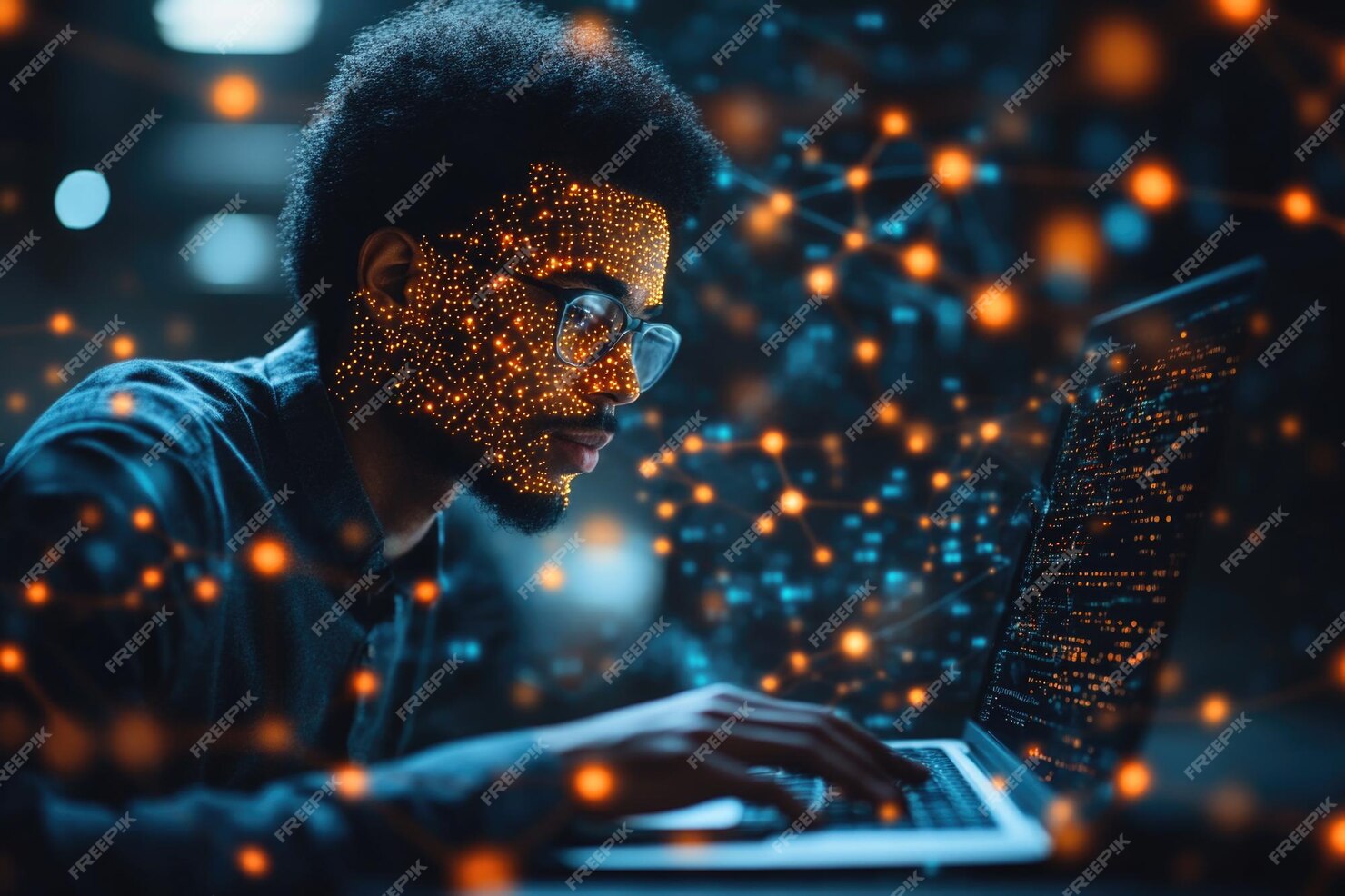 IT Consultant Uses Laptop to Develop AI Neural Networks and Set Up ... IT Consultant Uses Laptop to Develop AI Neural Networks and Set Up ...