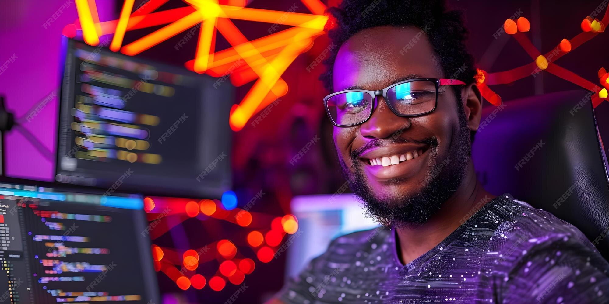 IT engineer improving coding skills through online tutorials for continuous learning Concept IT ...