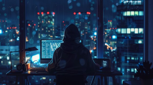 Premium Photo It Fraud Criminal Hacking Security System To Steal Big 6201