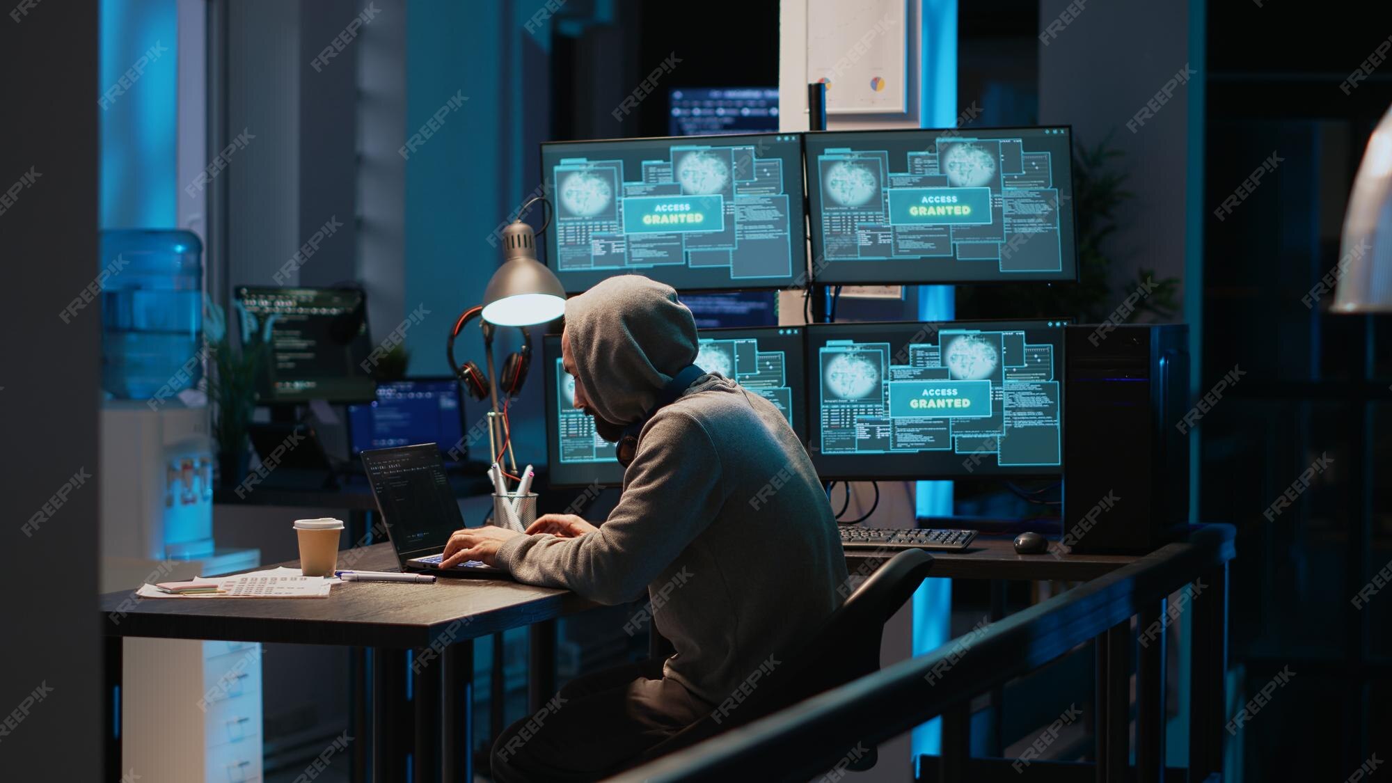 Premium Photo | IT fraud criminal hacking security system to steal big data, doing cyberattack ...