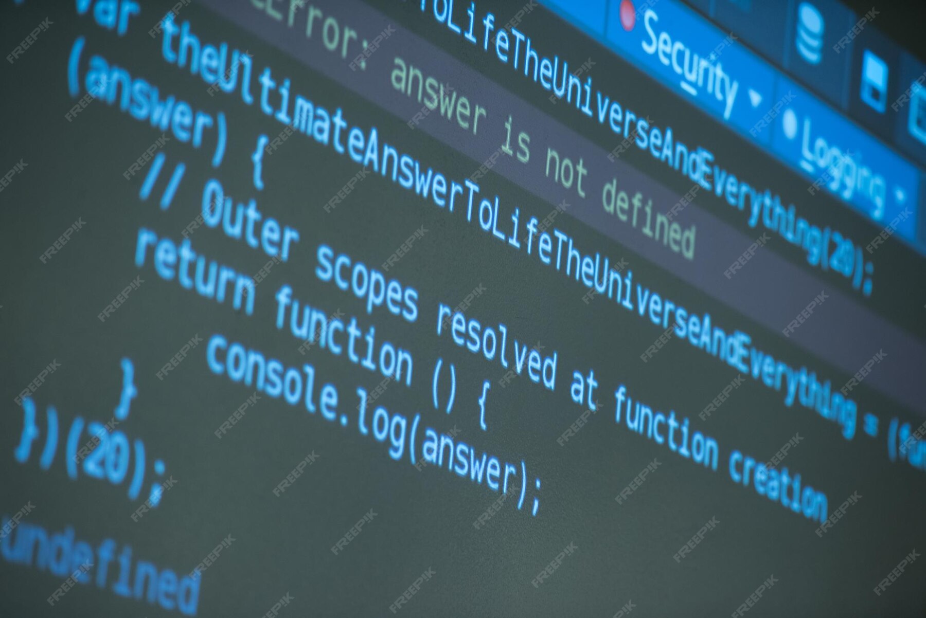 Premium Photo | Java program code on projector screen at programming class