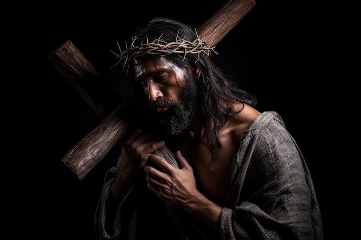 Jesus Christ wearing crown of thorns Portrait of suffering Jesus Christ ... Jesus Christ wearing crown of thorns Portrait of suffering Jesus Christ ...