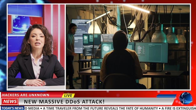 Premium Photo | Journalist shares hackers attack event Premium Photo | Journalist shares hackers attack event