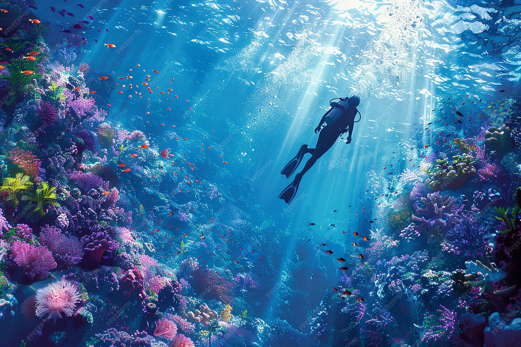 Premium Photo | Journey into the Enchanting Realm Beneath the Waves Premium Photo | Journey into the Enchanting Realm Beneath the Waves