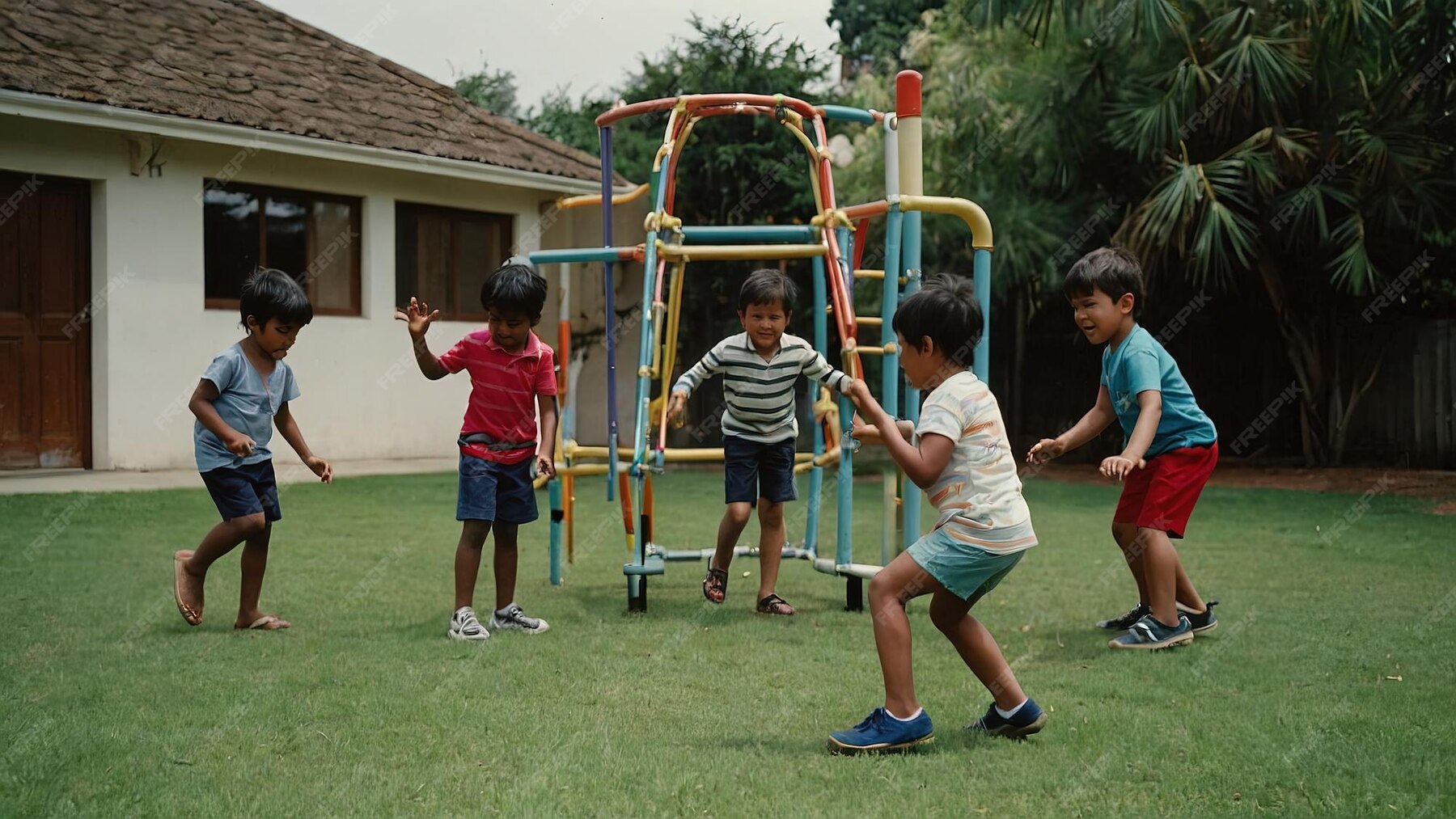 Premium Photo | Joyful Kids Playing Together at the Playground Happy ... Premium Photo | Joyful Kids Playing Together at the Playground Happy ...