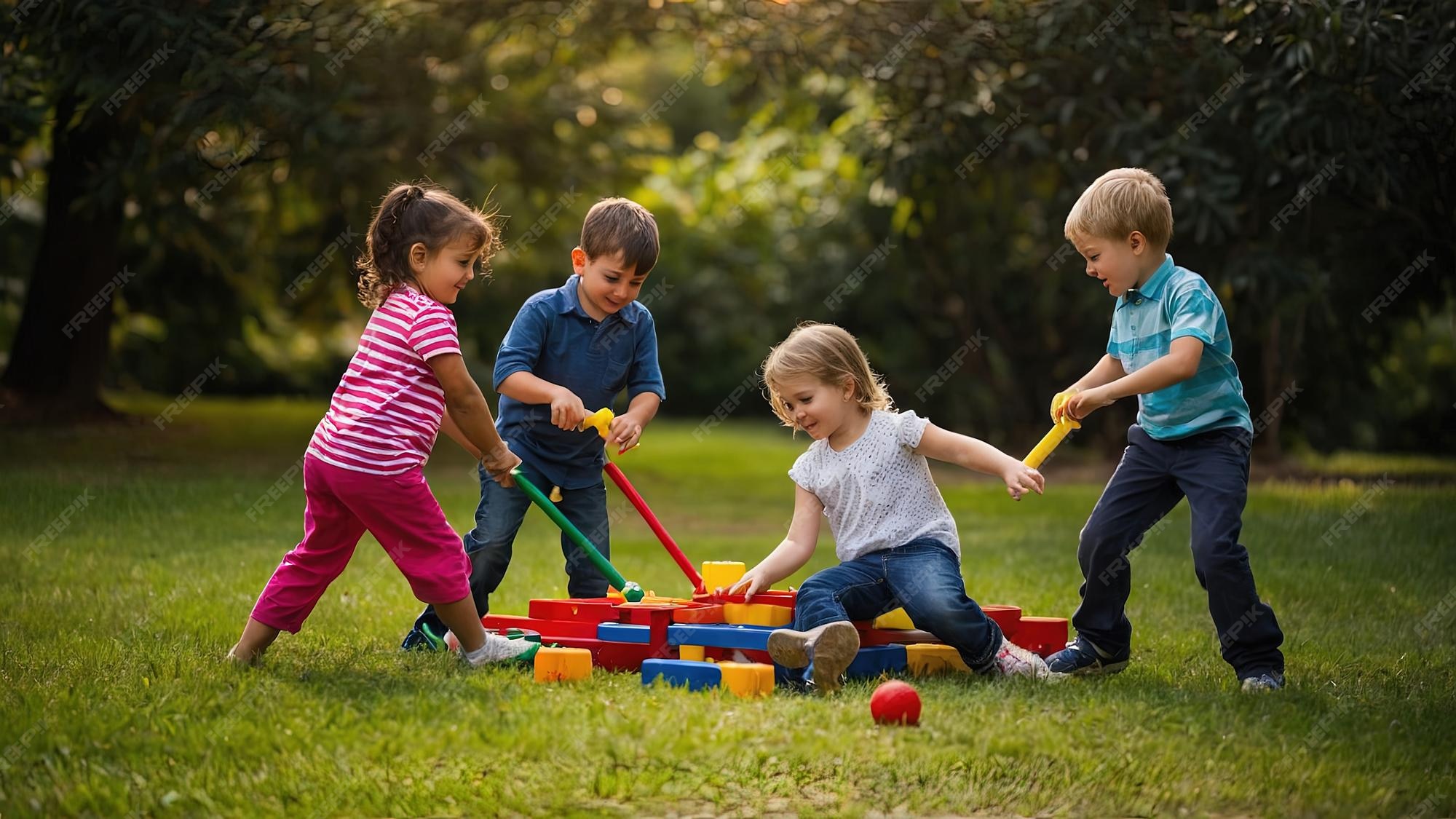 Premium Photo | Joyful Kids Playing Together at the Playground Happy ... Premium Photo | Joyful Kids Playing Together at the Playground Happy ...