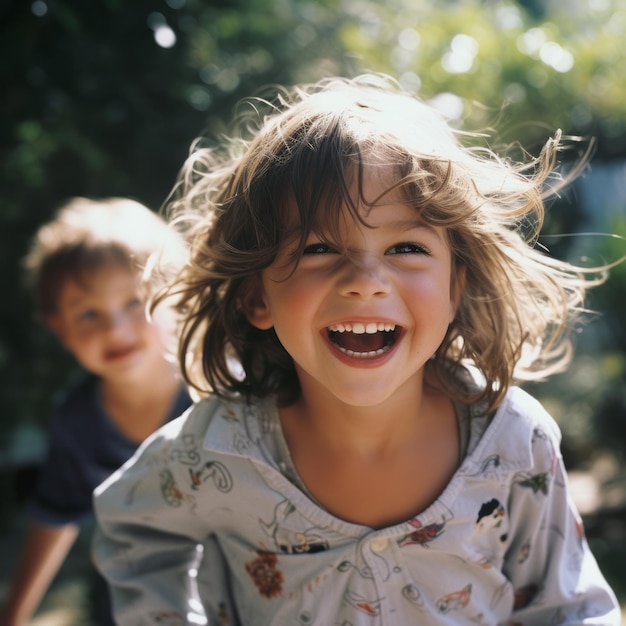 Premium AI Image | Joyful and smiling children Generative AI Premium AI Image | Joyful and smiling children Generative AI