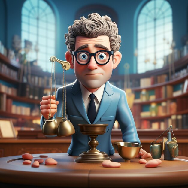 Premium AI Image | judge in action 3d rendering Premium AI Image | judge in action 3d rendering
