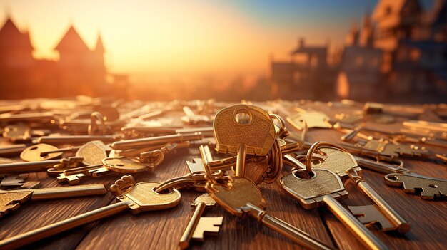 Premium AI Image | Keys and Homeownership Concept Premium AI Image | Keys and Homeownership Concept