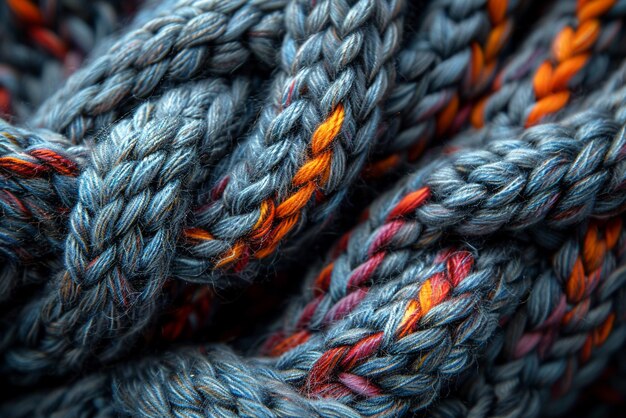 Premium Photo Knitted Wool Texture In Closeup