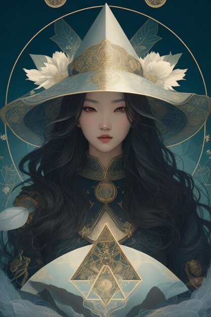 Premium Photo | Korean Witchs Prism Triangular Geometry and Glowing Sorcery Premium Photo | Korean Witchs Prism Triangular Geometry and Glowing Sorcery